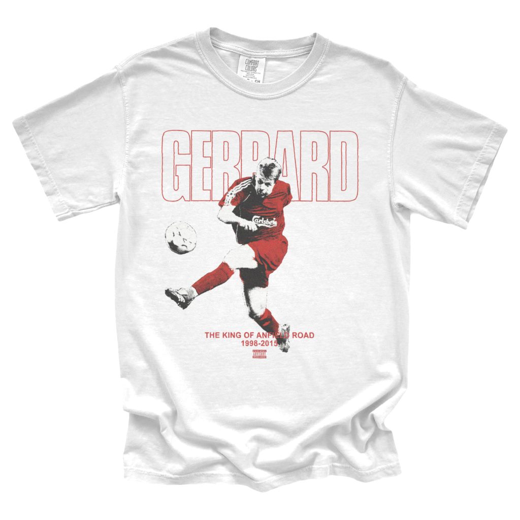 Gerrard - King of Anfield Vintage Style Comfort Colors T-Shirt - Dirt Pitch